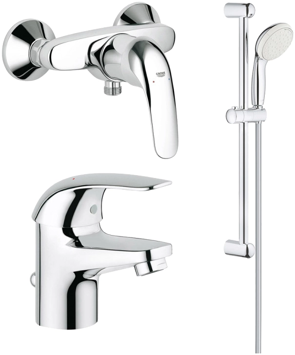 ᐉ Набор смесителей Grohe Euroeco 123232S купить по цене по запросу грн ...