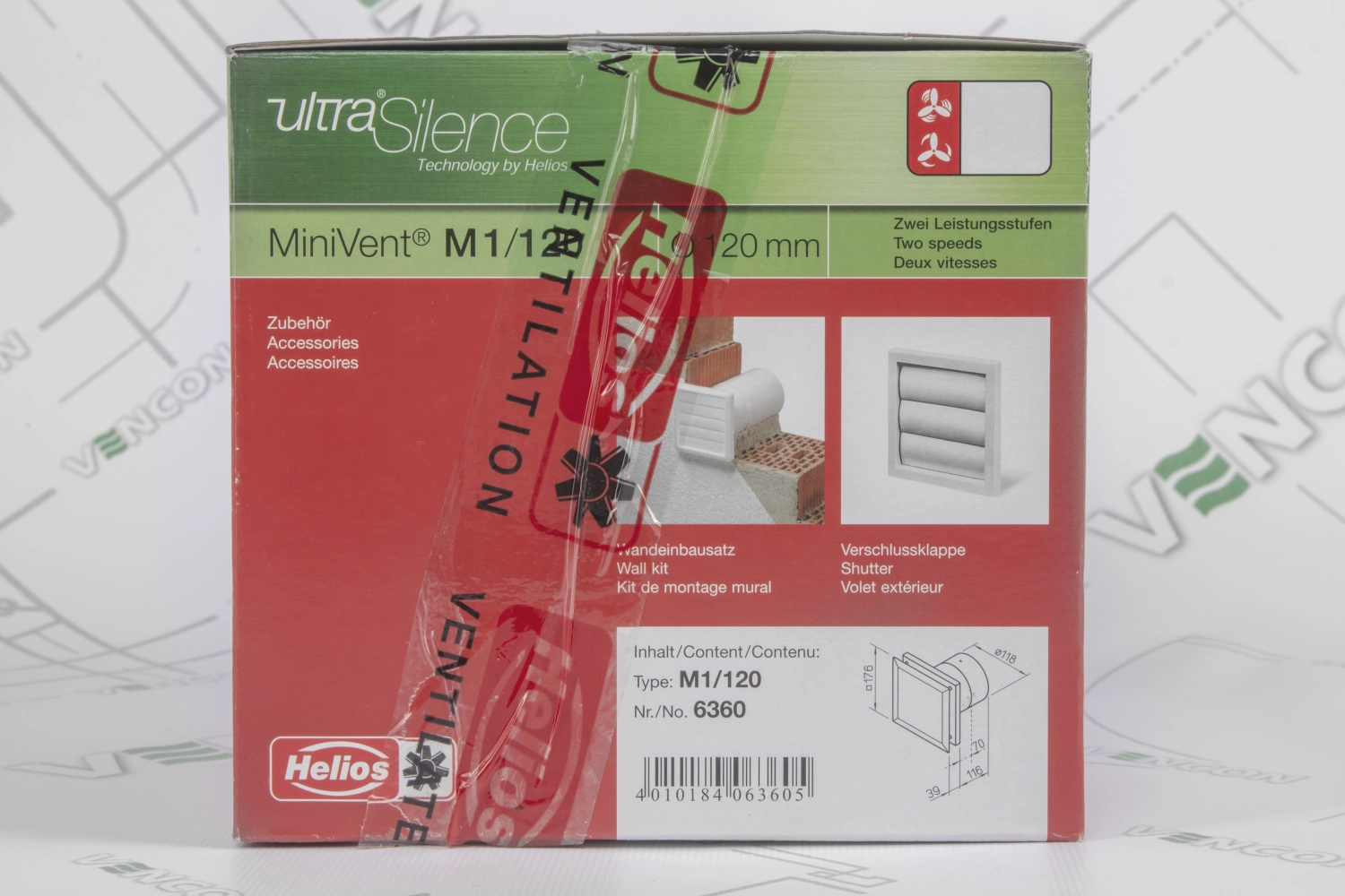 ᐉ Вытяжной вентилятор Helios MiniVent M1/120 купить по цене 6 911 грн ...