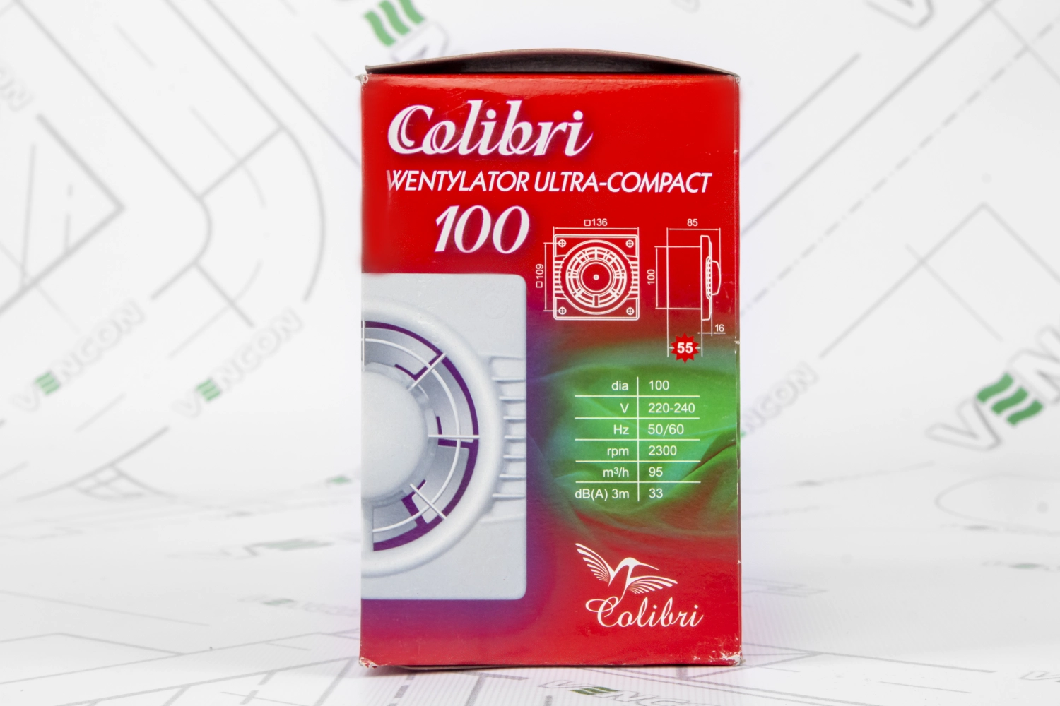 ᐉ Вытяжной вентилятор Colibri Colibri 100 купить по цене 455 грн. в ...