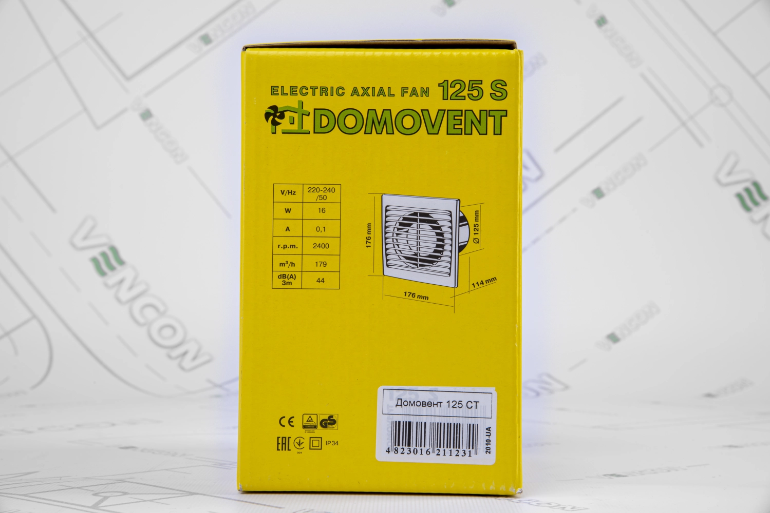 ᐉ Вытяжной вентилятор Домовент 125 С Т купить по цене 756 грн. в Киеве ...