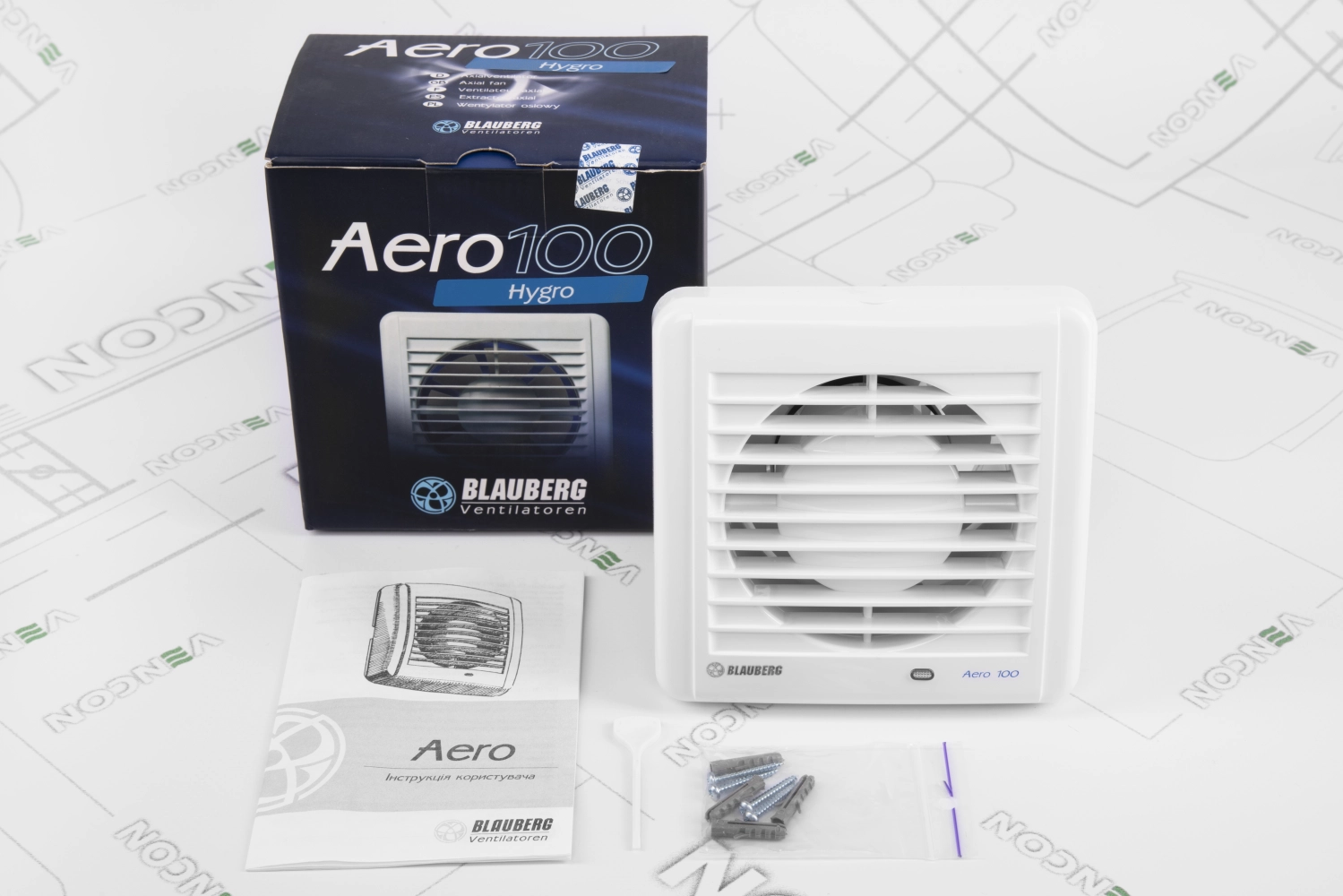 ᐉ Вытяжной вентилятор Blauberg Aero 100 H купить по цене 4 341 грн. в ...