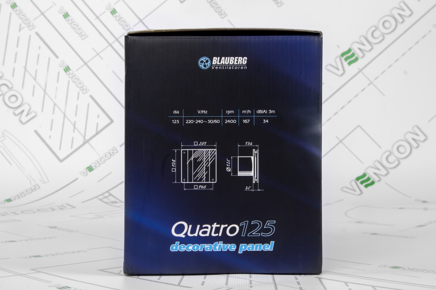 ᐉ Вытяжной вентилятор Blauberg Quatro 125 T купить по цене 5 019 грн. в ...