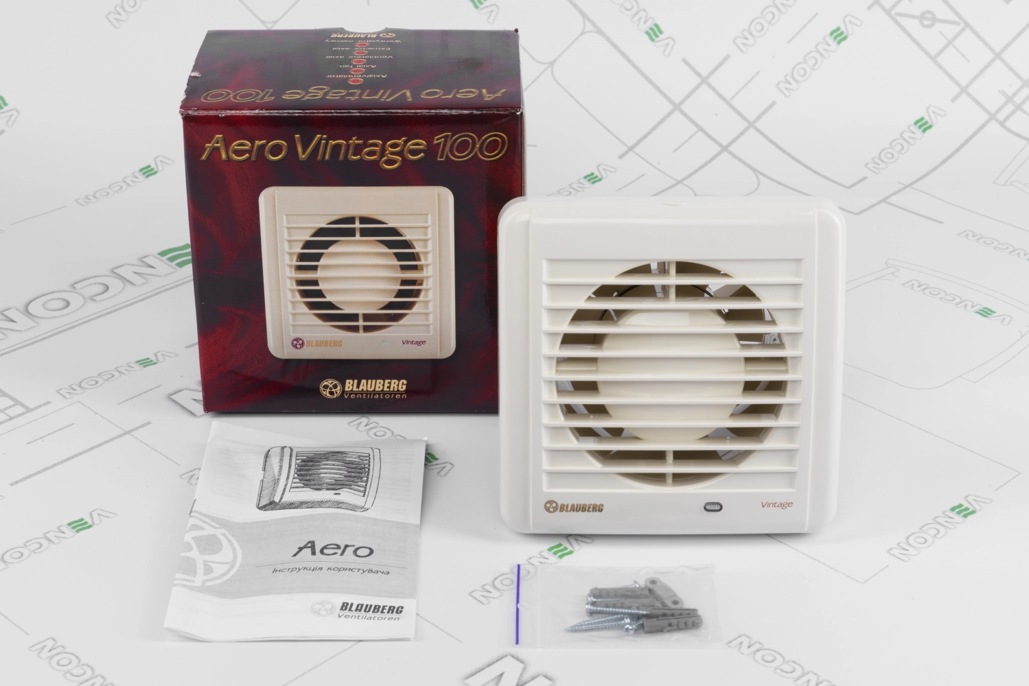 ᐉ Вытяжной вентилятор Blauberg Aero Vintage 100 купить по цене 3 208 ...