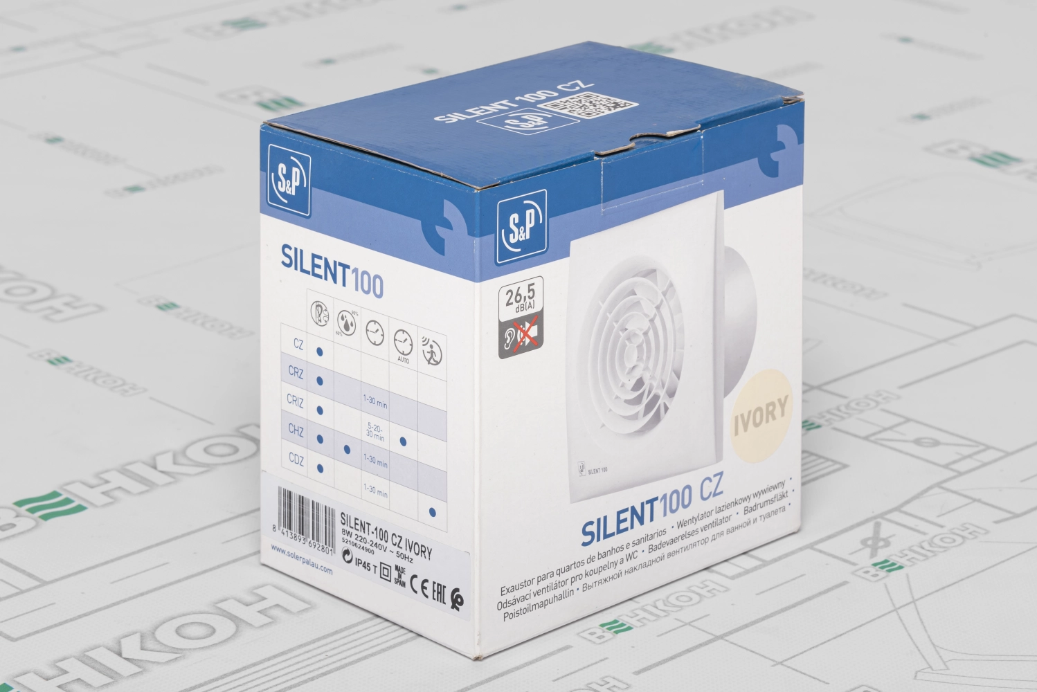ᐉ Витяжний вентилятор Soler&Palau Silent-100 CZ Ivory (5210624900 ...