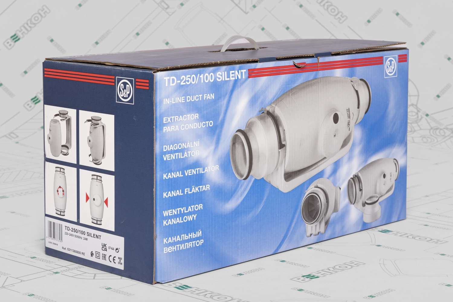 ᐉ Канальный вентилятор Soler&Palau TD-250/100 Silent купить по цене 10 ...