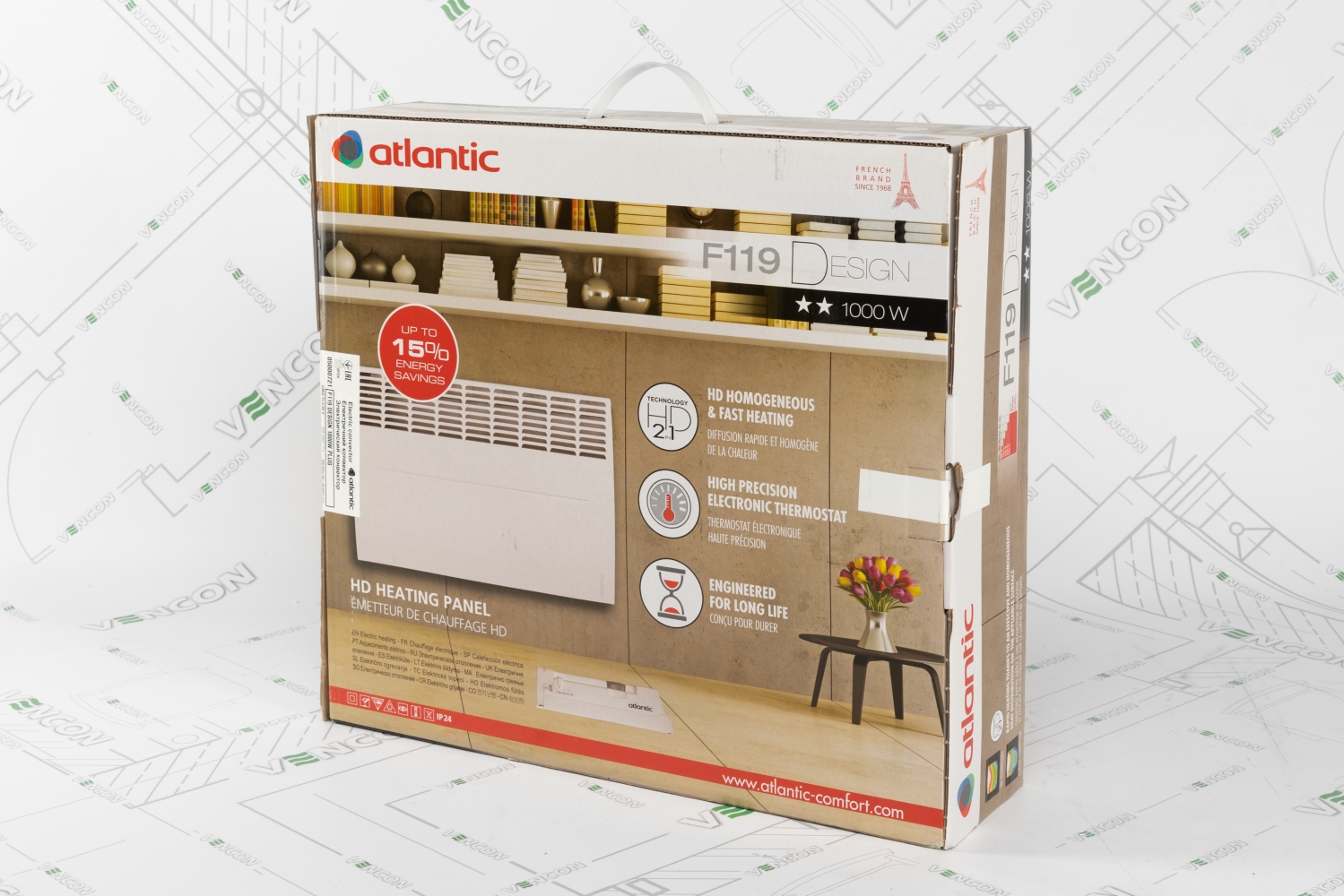 ᐉ Електричний конвектор Atlantic F119 CMG TLC/M2 1000 купити по ціні 2 ...