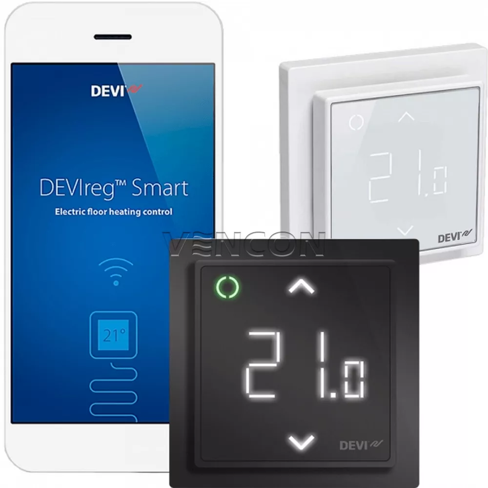 ᐉ Терморегулятор DEVI Devireg Smart Black (140F1143) купить по цене 8 892 грн. в Киеве и Львове ...
