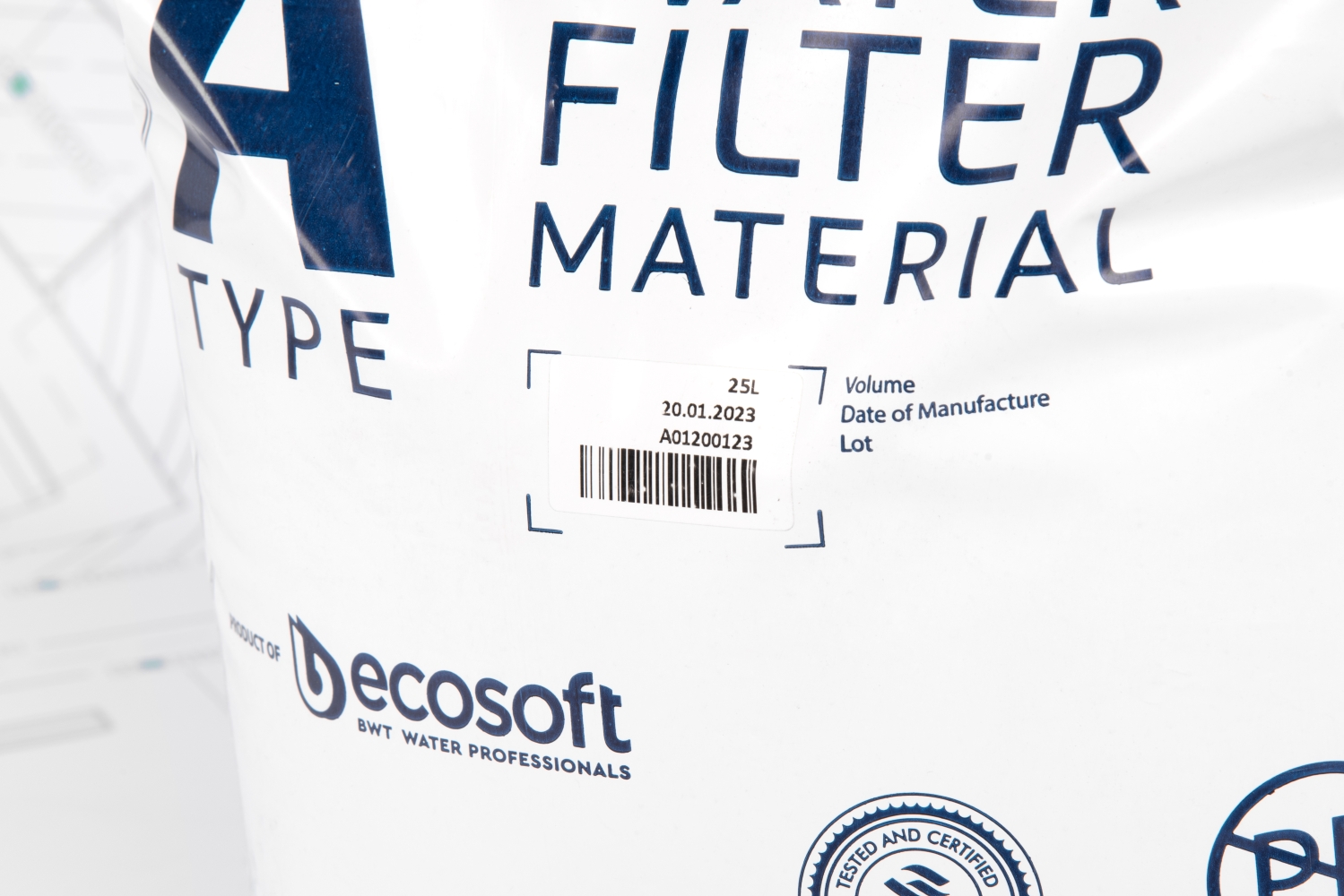 ᐉ Фільтруючий матеріал Ecosoft Ecomix A 25 л ECOMIXA25 купить по цене 10 450 грн. в Киеве и ...