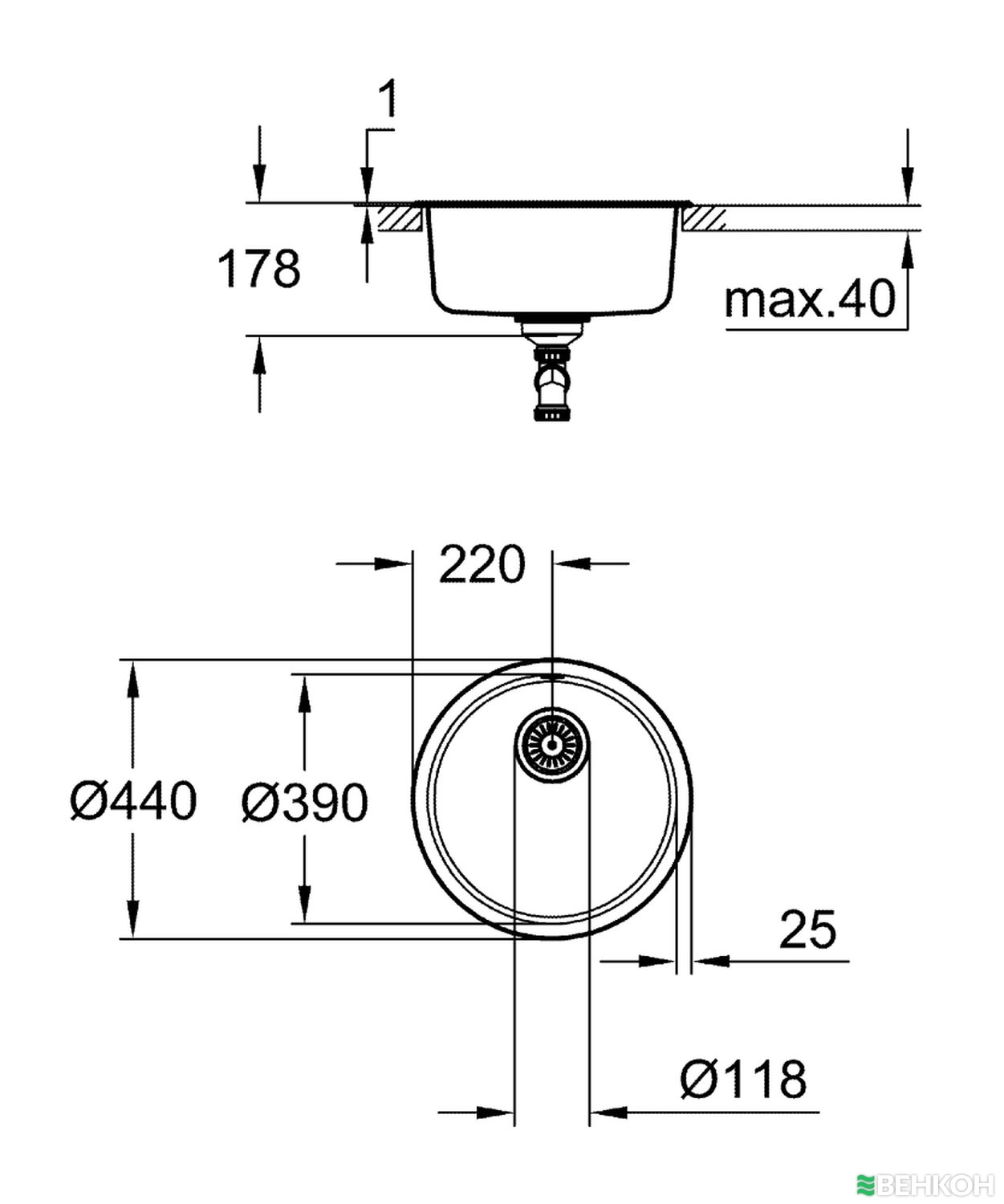 ≋ Grohe K-series 31720SD0 купить по цене 5 535 грн. в Киеве. Кухонная ...