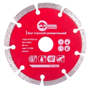 ≋ Intertool CT-3008 купити по ціні 130 грн. в Києві. Диск відрізний алмазний по плитці Intertool ...