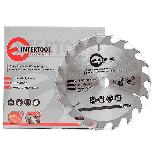 ᐉ Диск пильний Intertool CT-3040 купити по ціні 124 грн. в Києві та Львові, Україна