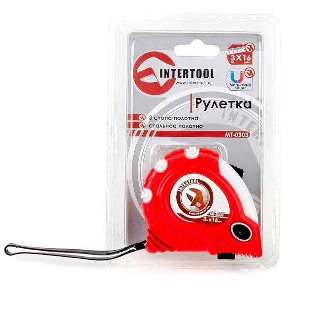 ᐉ Рулетка Intertool MT-0303 купить по цене 74 грн. в Киеве и Львове, Украина