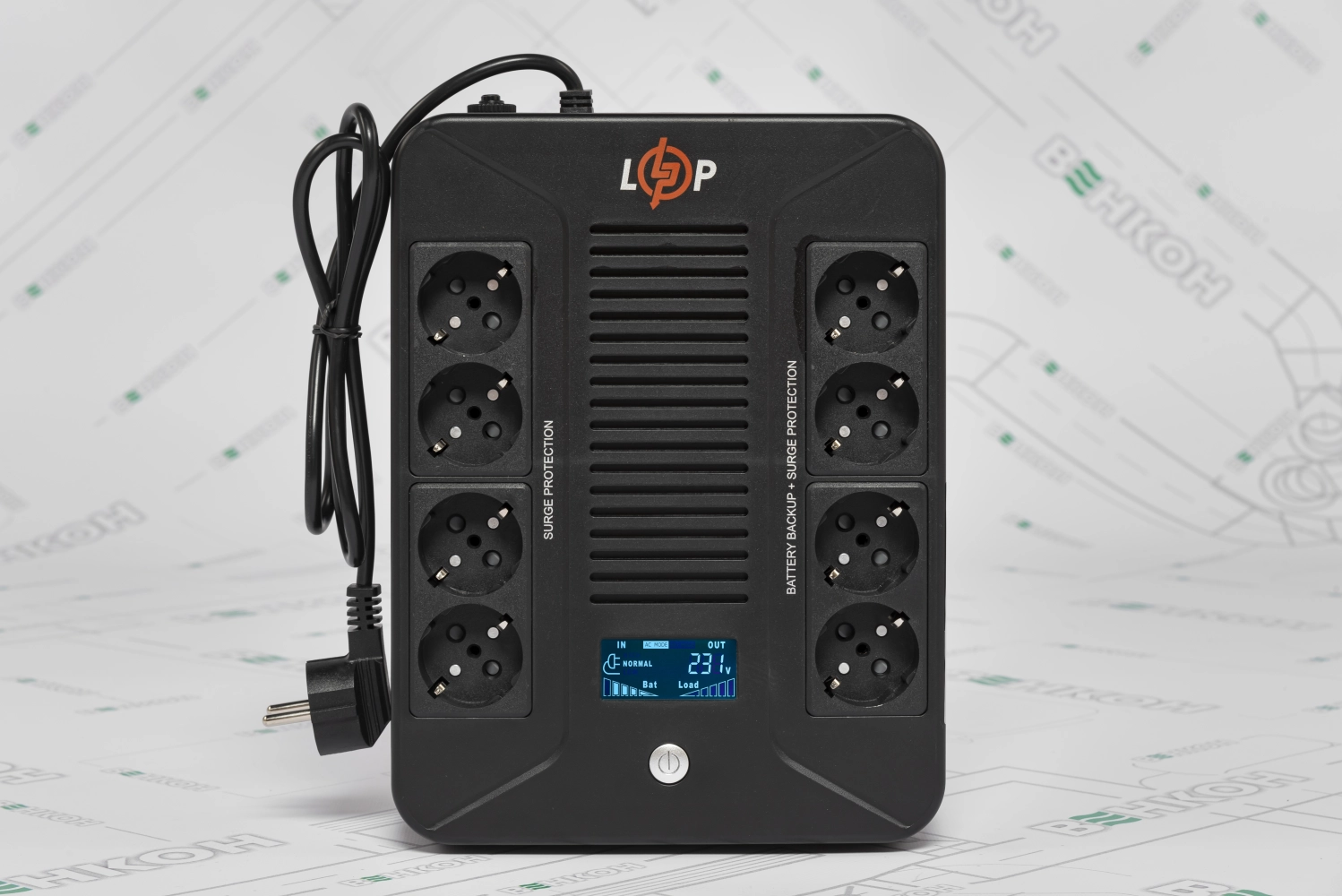 ᐉ Джерело безперебійного живлення LogicPower UPS LP-UL1000VA-8PS (600Вт ...