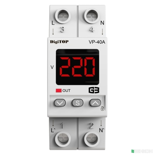 ᐉ Реле напряжения DigiTOP VP-40A M2R купить по цене 1 079 грн. в Киеве ...