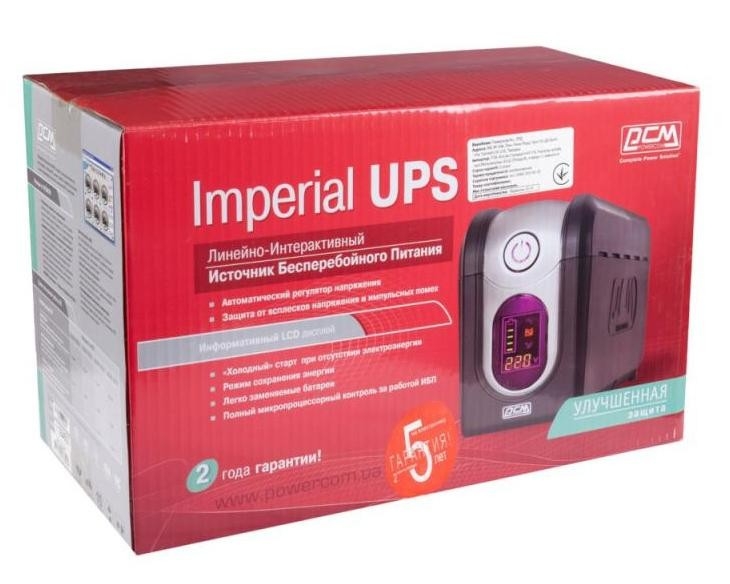 ᐉ Джерело безперебійного живлення Powercom IMD-2000AP LCD /2000VA/1200W line-interactive USB 4+2 ...