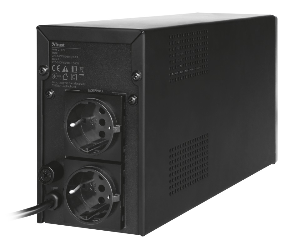 ᐉ Источник бесперебойного питания Trust Oxxtron 1000VA UPS with 2 ...