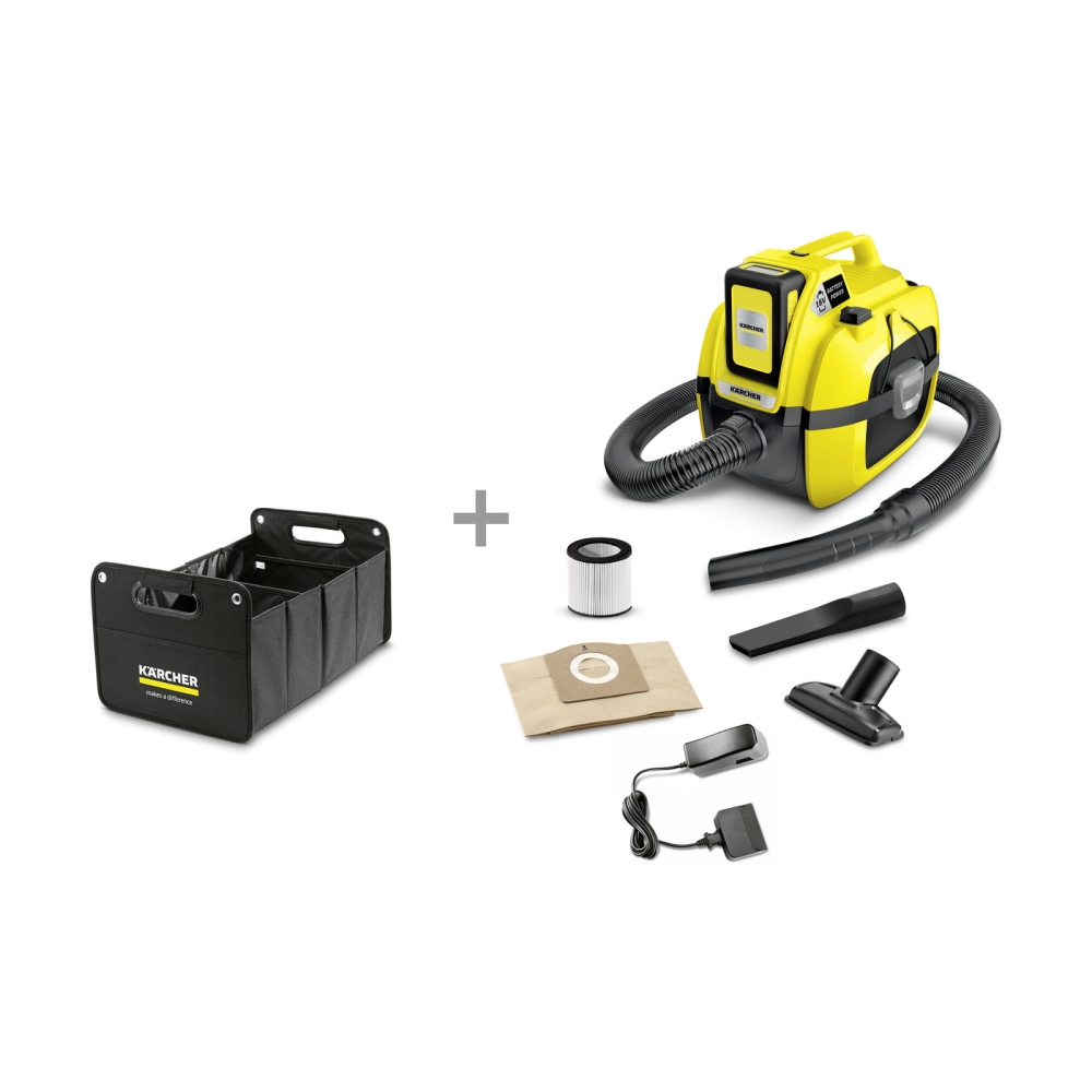 ᐉ Пылесос Karcher WD 1 Compact Battery Set + органайзер (9.611-310.0 ...