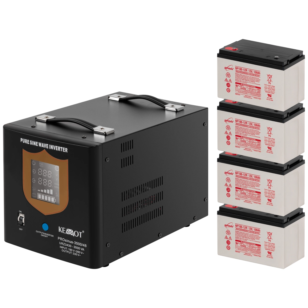 ᐉ Система резервного живлення Kemot PROSinus-3500/48 (URZ3430)+ АКБ 4шт ...