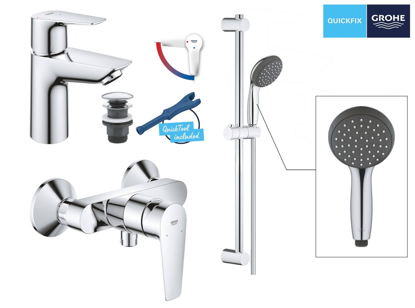 ᐉ Набір змішувачів Grohe QuickFix Start Edge ColdStart UA202502SE ...