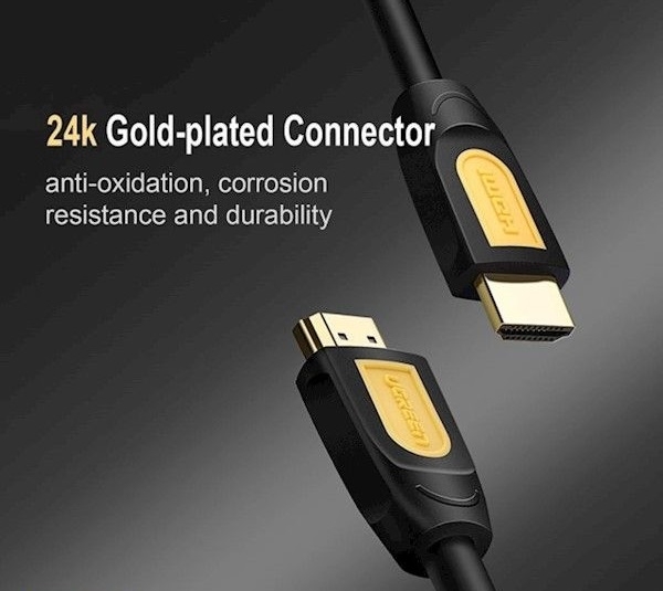 ᐉ Кабель мультимедийный Ugreen HD101 HDMI Round Cable 1.5m (Yellow ...