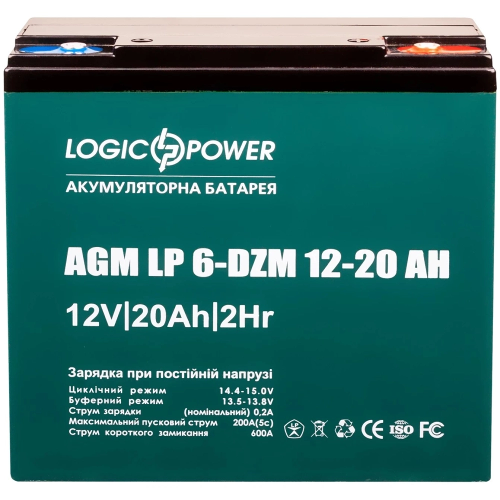 ᐉ Аккумулятор LogicPower LP 12V-20Ah (6-DZM-12-20) купить по цене 2 631 ...