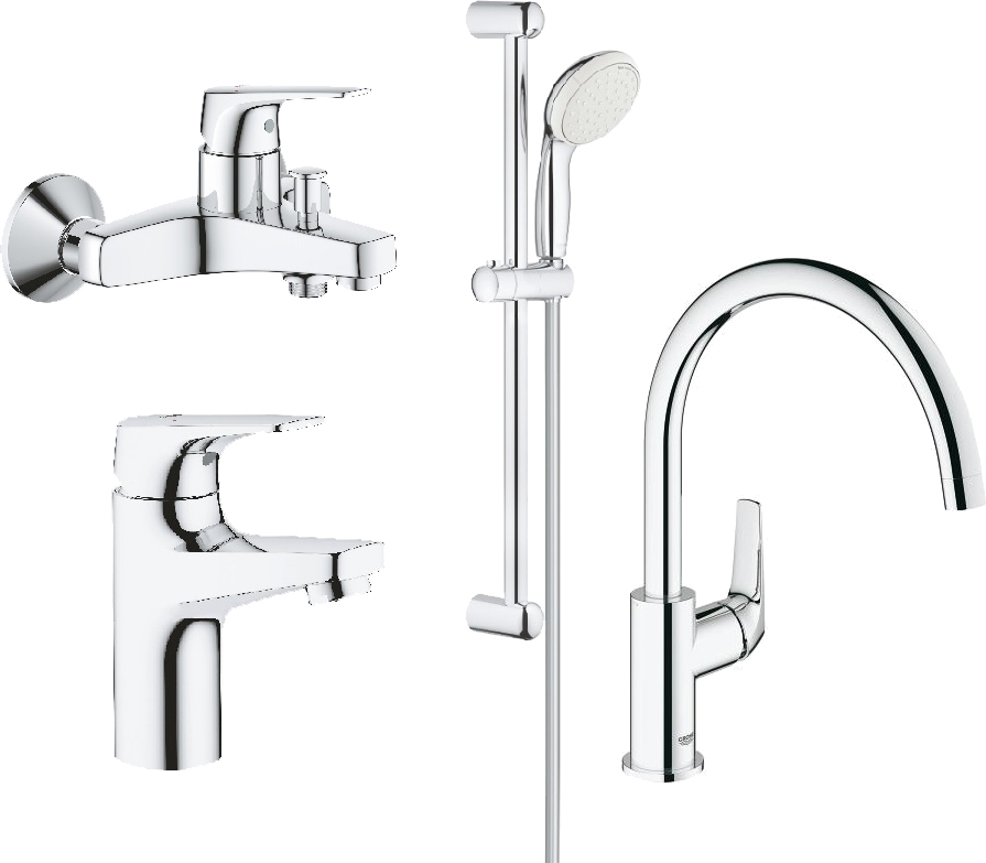 ᐉ Набор смесителей Grohe BauFlow UA121640K0 купить по цене 11 655 грн ...