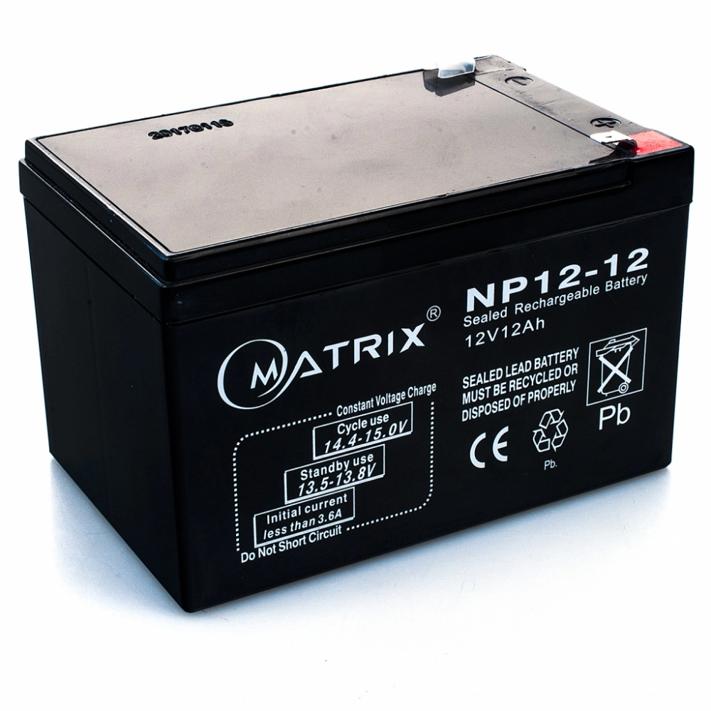 ᐉ Аккумуляторная батарея Matrix 12V 12AH (NP12_12) купить по цене 824 ...