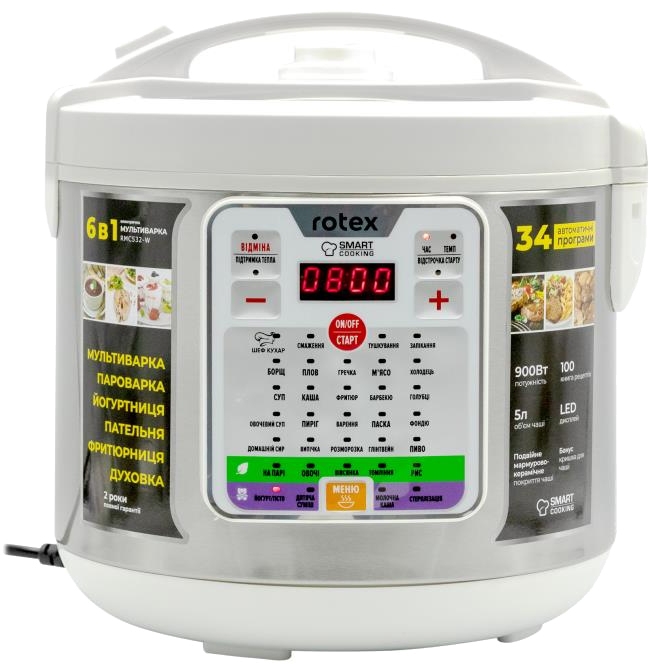 ᐉ Мультиварка Rotex RMC532-W купить по цене 1 899 грн. в Киеве и Львове, Украина