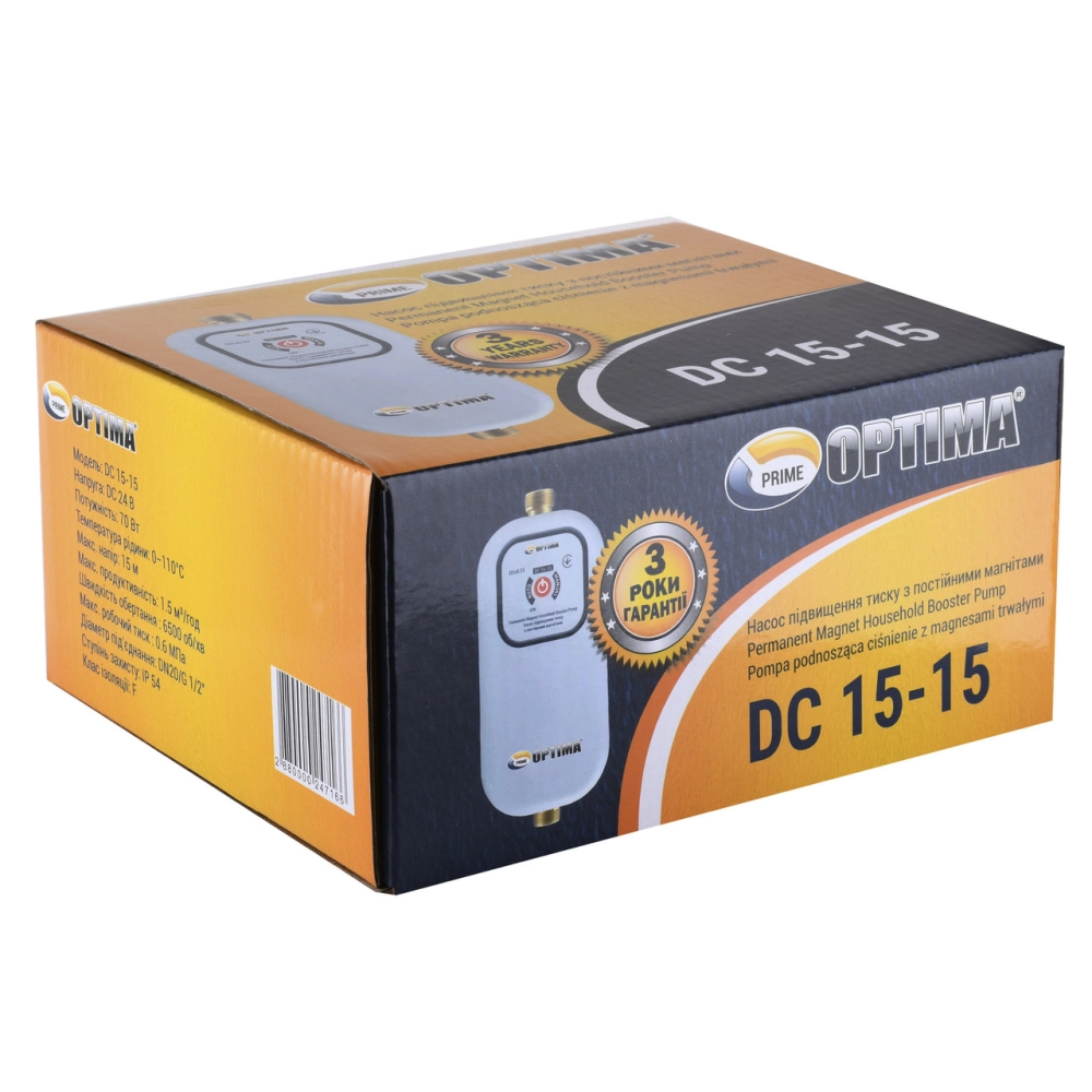 ᐉ Циркуляційний насос Optima Prime DC 15-15 AUTO купити по ціні 2 651 ...