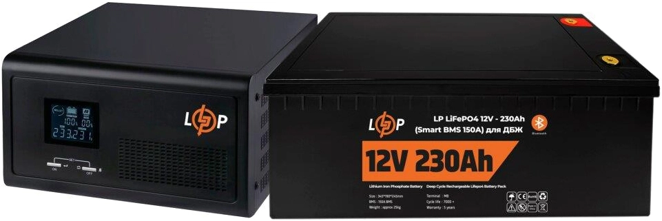 ᐉ Комплект для резервного живлення LogicPower UPS 430VA + АКБ LiFePO4 2944W (20480) купити по ...