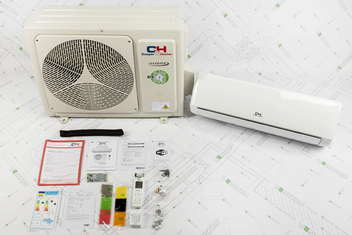 ᐉ Кондиціонер спліт-система Cooper&Hunter Vital Inverter CH-S12FTXF2-NG купити по ціні 24 199 ...