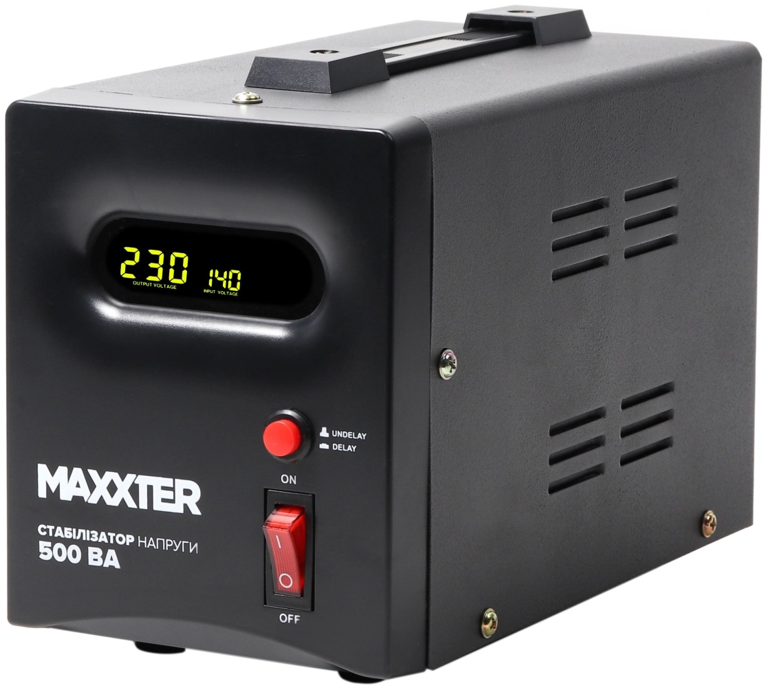 ᐉ Стабилизатор напряжения Maxxter MX-AVR-S500-01 купить по цене 1 399 грн. в Киеве и Львове, Украина