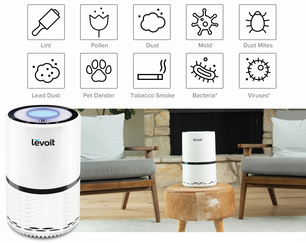 ᐉ Фильтр Levoit Air Cleaner Filter LV-H132 True HEPA 3-Stage ...