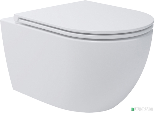 ᐉ Унітаз підвісний Devit Do It 4010510 безободковий з кришкою soft-close, Vortex Flush, білий ...