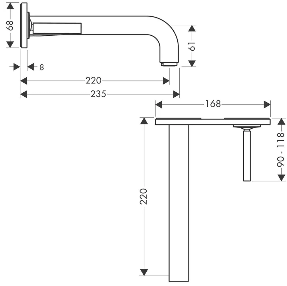 ᐉ Змішувач для умивальника Hansgrohe Axor Citterio 39115000 купити по ...