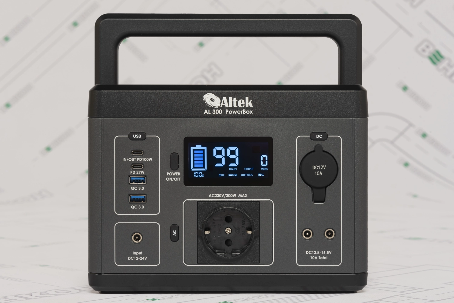 ᐉ Портативна зарядна станція Altek AL 300 PowerBox + сонячна панель Altek ALT-120 купити по ціні ...