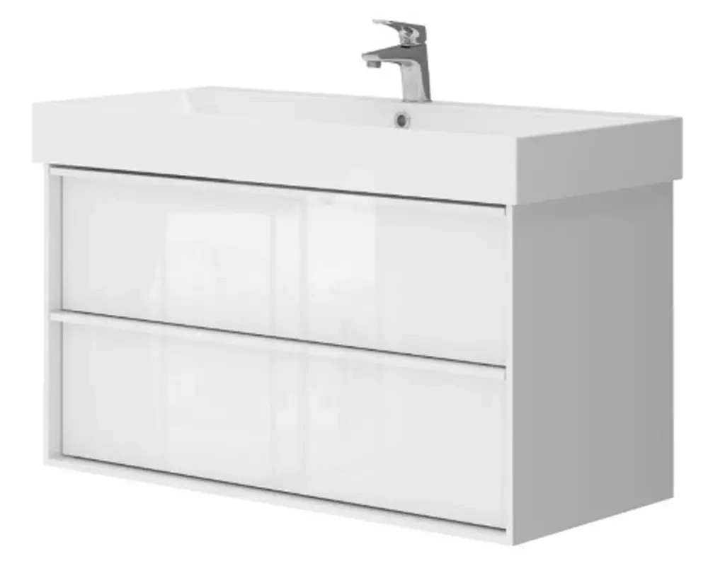 ᐉ Тумба Devit Quadra 083100W, 100 см купить по цене 28 188 грн. в Киеве и Львове, Украина