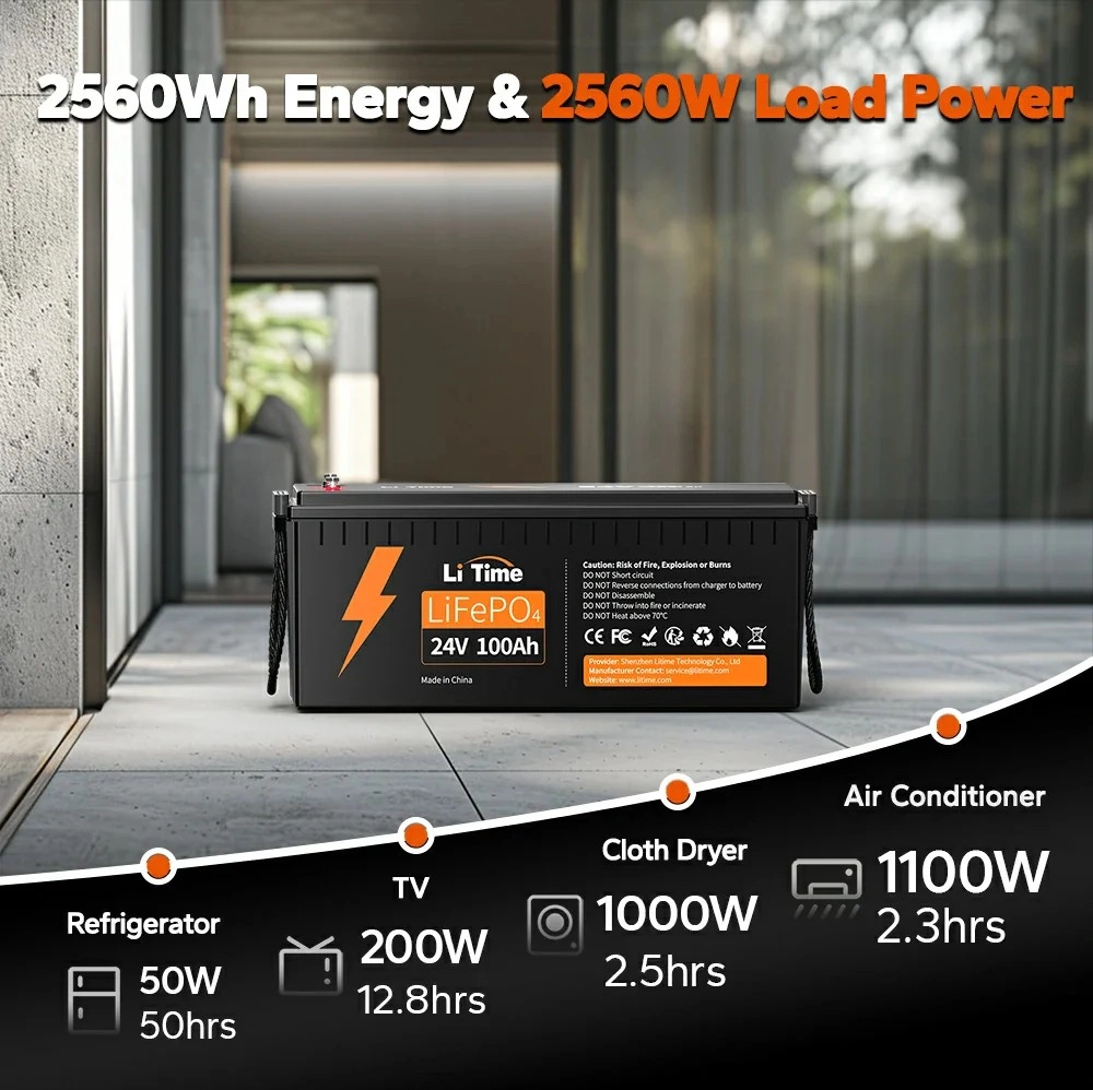 ᐉ Аккумулятор LiTime LiFePO4 24V 100Ah купить по цене 34 520 грн. в ...