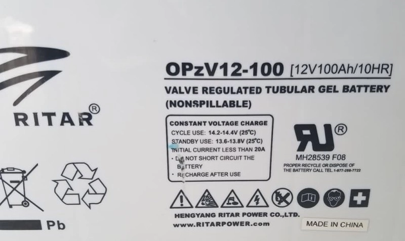 ᐉ Акумуляторна батарея Ritar GEL 12V 100Ah (OPzV12-100) купити по ціні ...