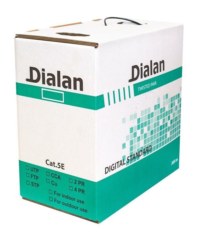 ᐉ Кабель симметричный витая пара Dialan КНП 4x2x0 51 Cu Utp Cat 5Е 305 м купить по цене 6