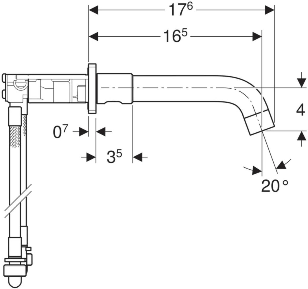 ᐉ Змішувач для умивальника Geberit One 116.460.21.1 купити по ціні 25 497 грн. в Києві та Львові ...
