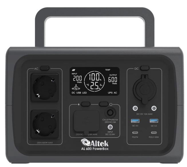 ᐉ Портативная зарядная станция Altek Al 600 Powerbox купить по цене 14 581 грн в Киеве и Львове
