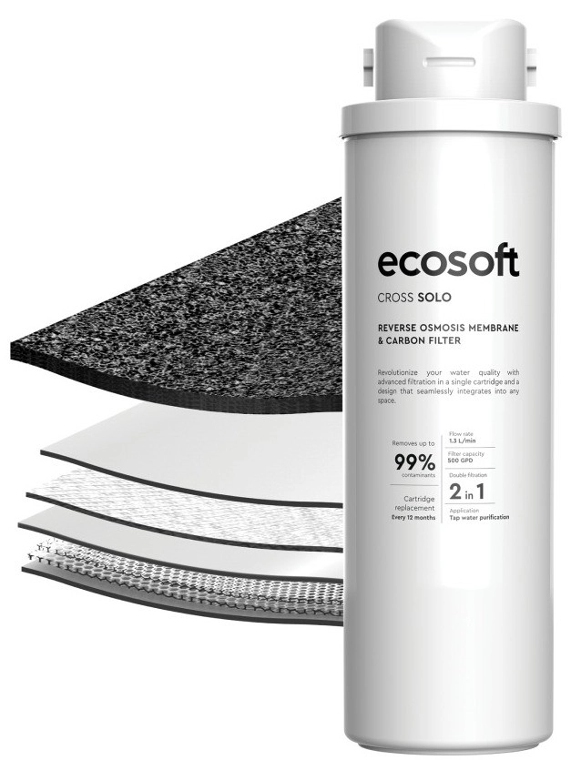 ᐉ Фільтр для води Ecosoft CROSS Solo (MO1500PECO) купити по ціні 13 818 грн. в Києві та Львові ...