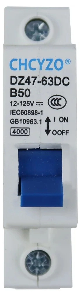 ᐉ Автоматический выключатель CHCYZO DZ47-63DC-B50 (YT-RKB-1P-50A ...