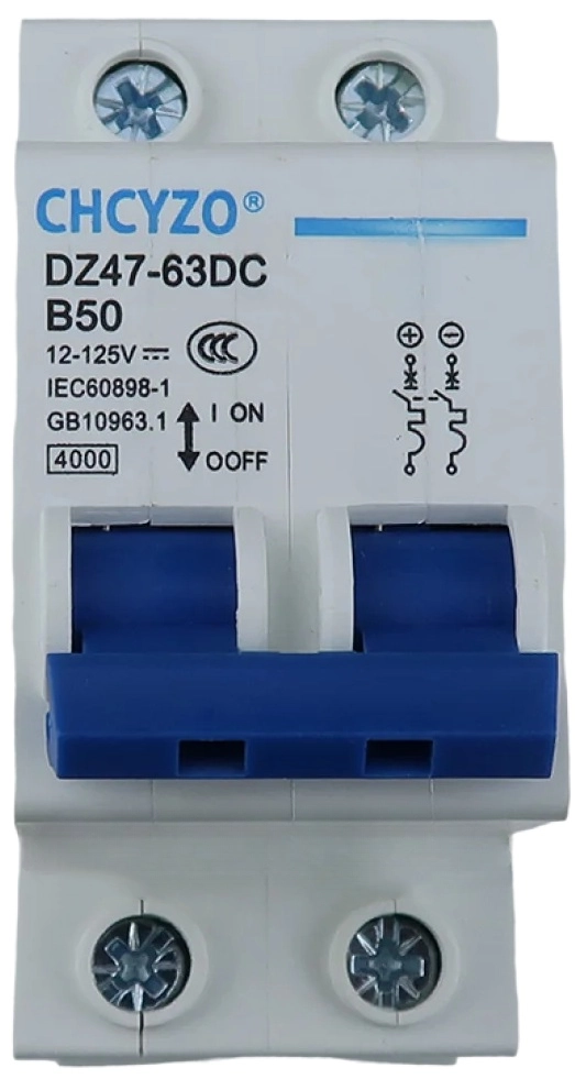 ᐉ Автоматический выключатель CHCYZO DZ47-63DC-B50 (YT-RKB-2P-50A ...