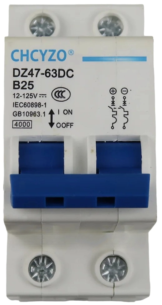 ᐉ Автоматический выключатель CHCYZO DZ47-63DC-B25 (YT-RKB-2P-25A ...