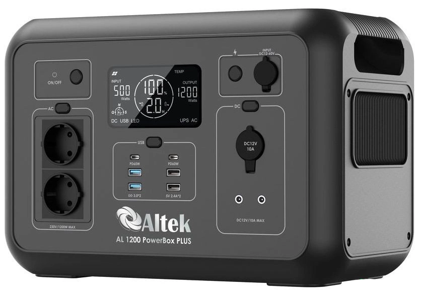 ᐉ Портативная зарядная станция Altek AL 1200 PowerBox Plus + солнечная ...