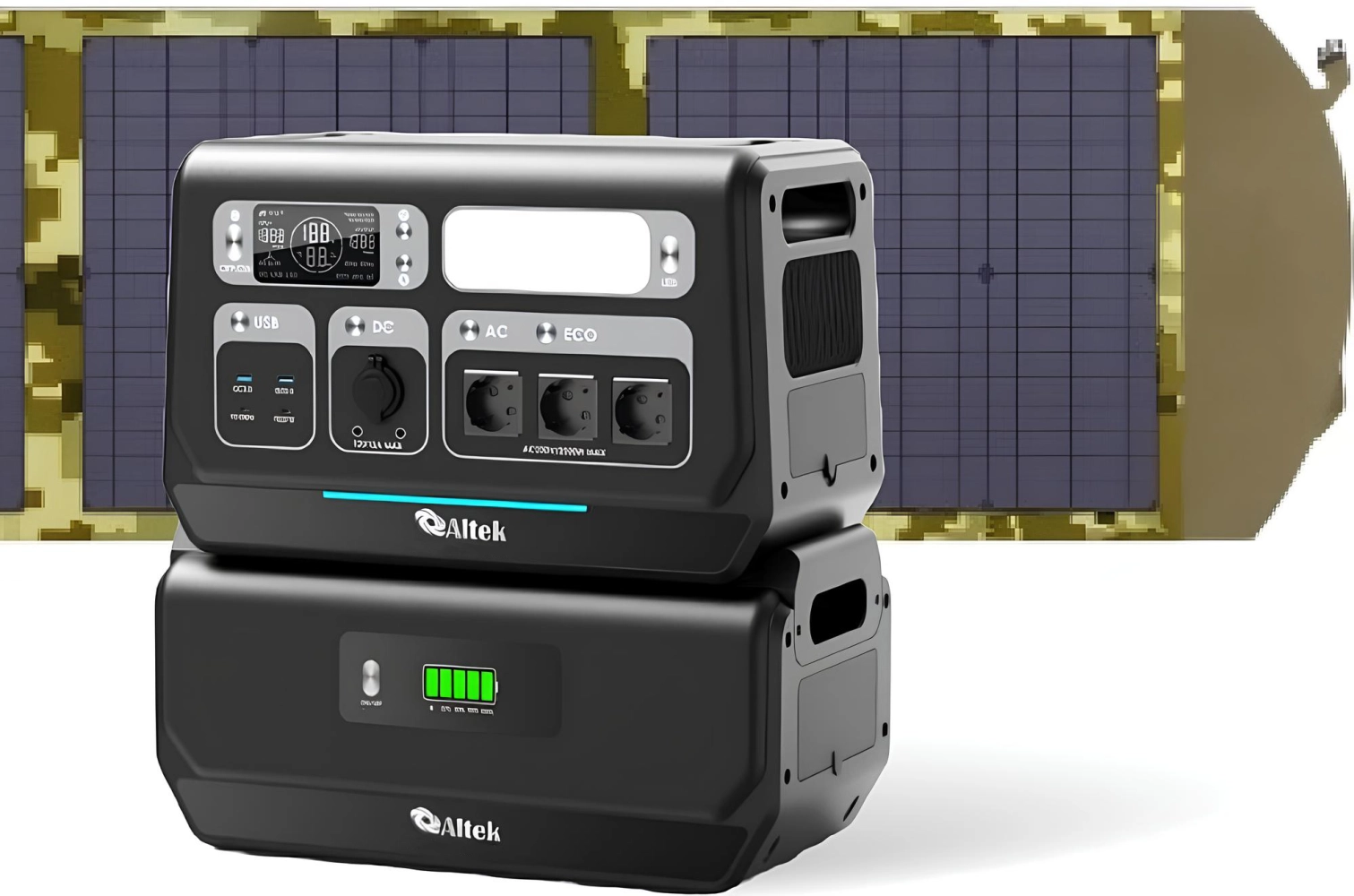 ᐉ Портативная зарядная станция Altek AL 2400 PowerBox Pro Plus + солнечная панель Altek ALT-120 ...