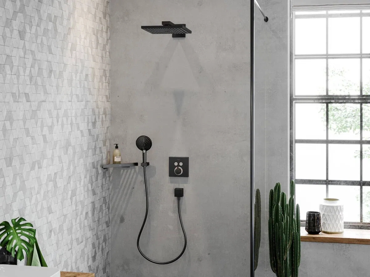ᐉ Полочка угловая Hansgrohe AddStoris 14.8х14.8x30.5 см Brushed Black ...
